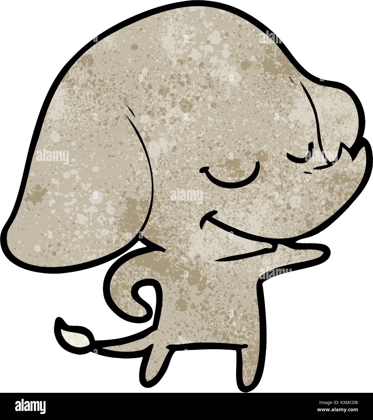 cartoon smiling elephant Stock Vector Image & Art - Alamy