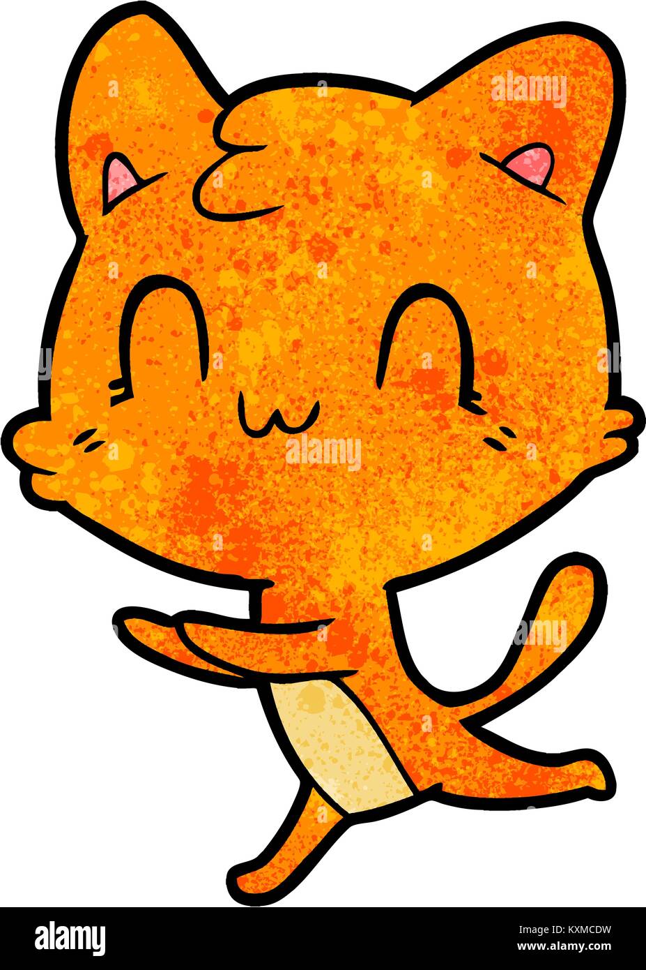 cartoon happy cat Stock Vector Image & Art - Alamy