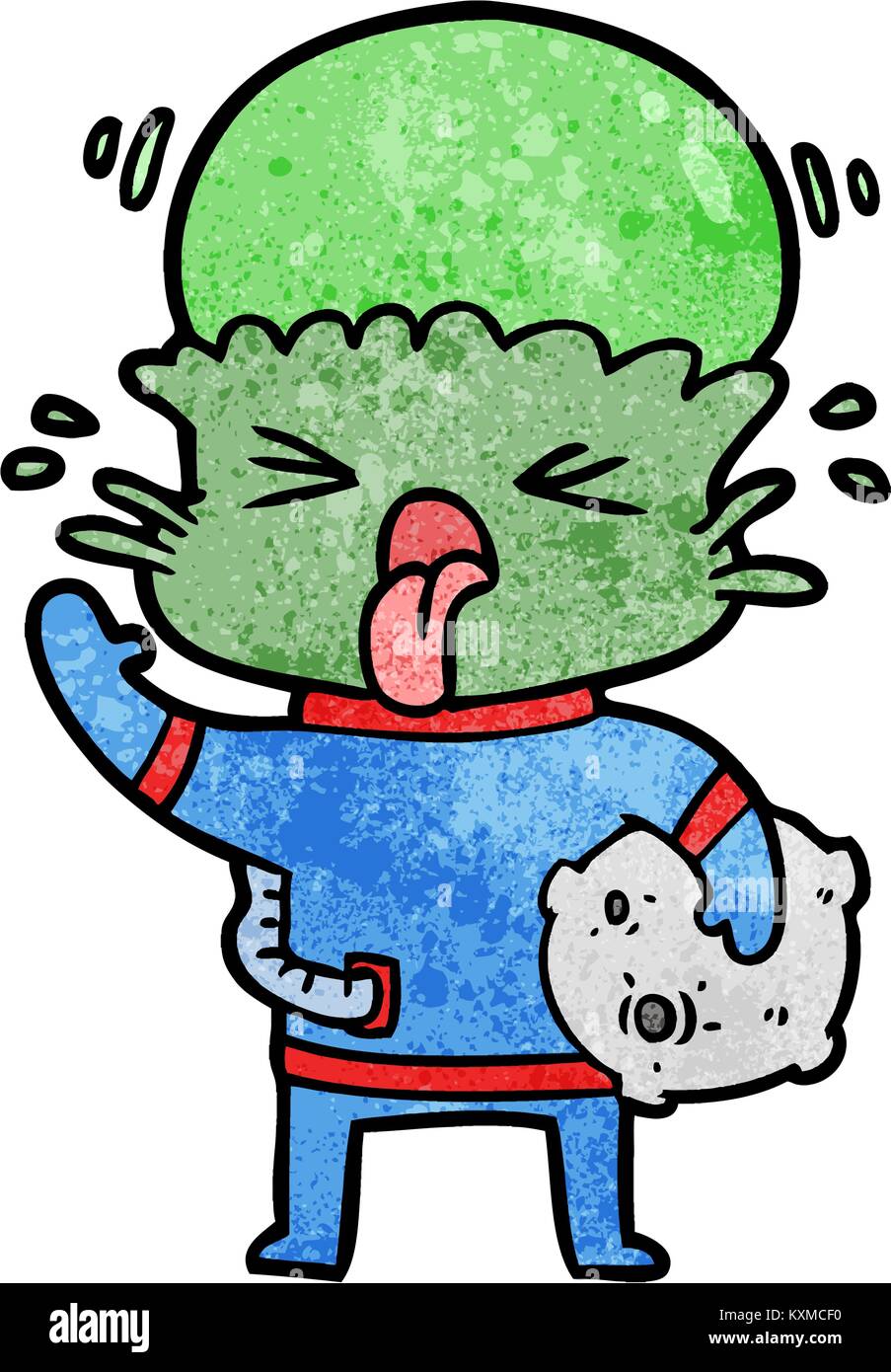 weird cartoon alien Stock Vector Image & Art - Alamy