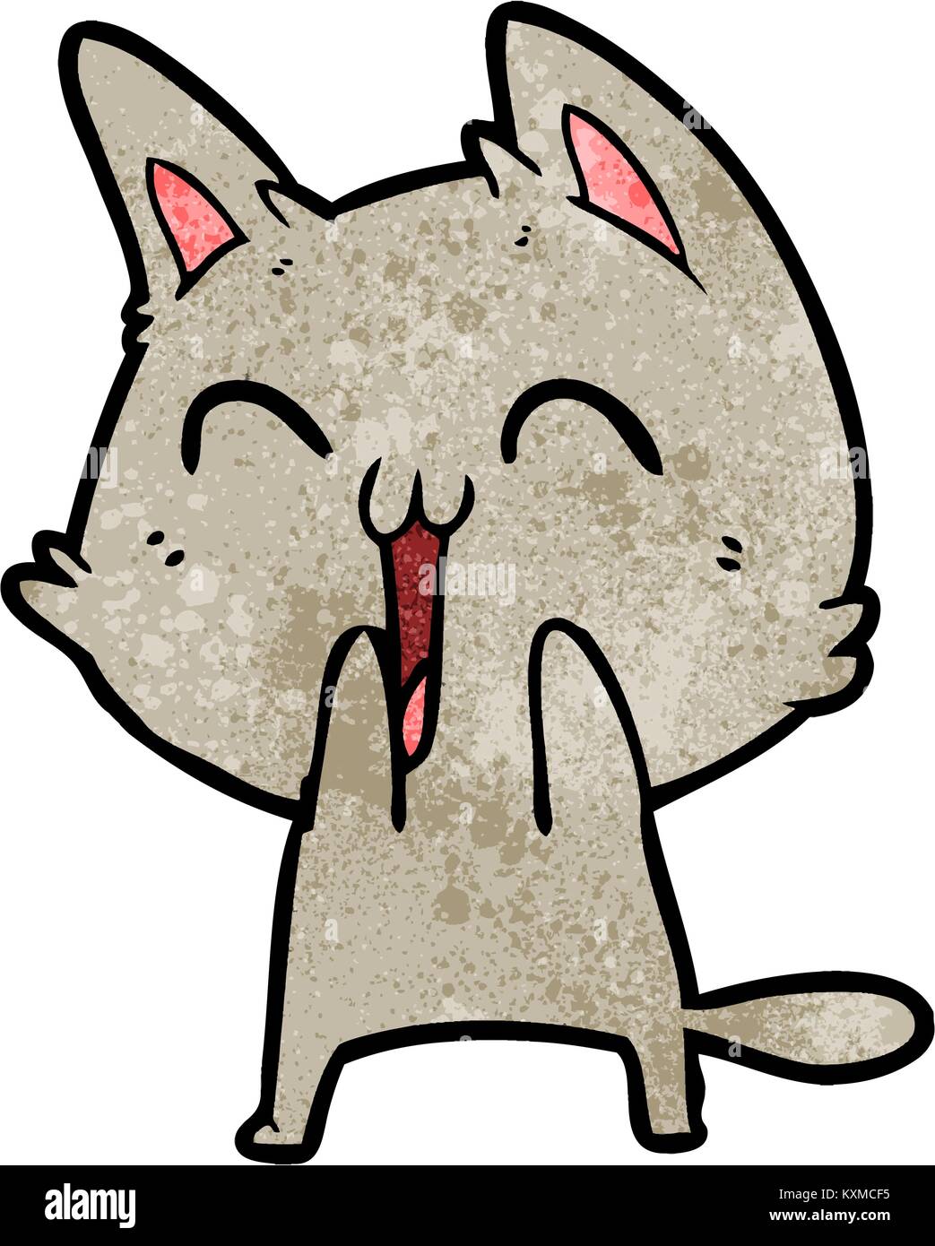 happy cartoon cat Stock Vector Image & Art - Alamy