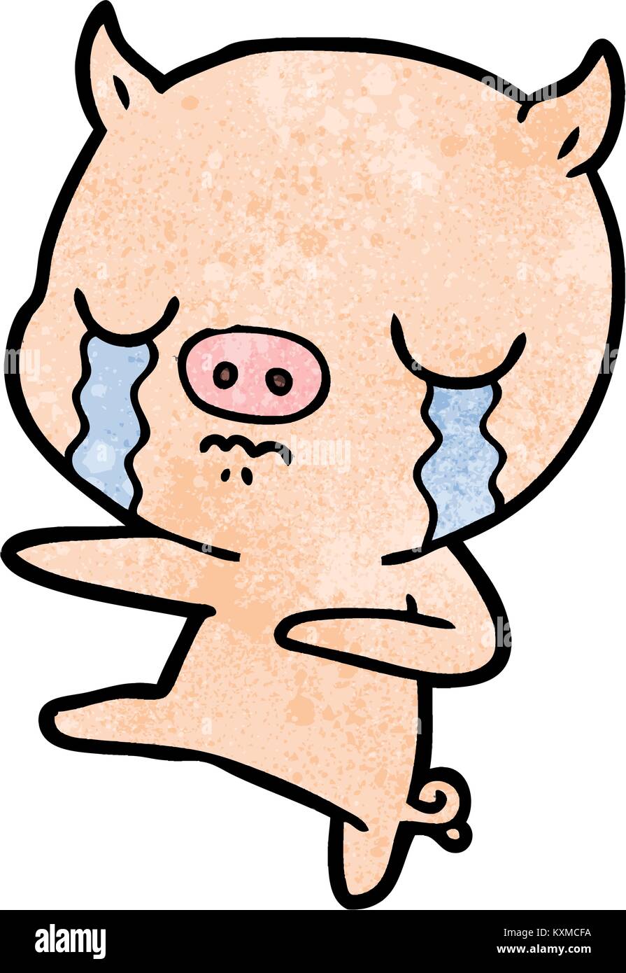 cartoon pig crying Stock Vector Image & Art - Alamy