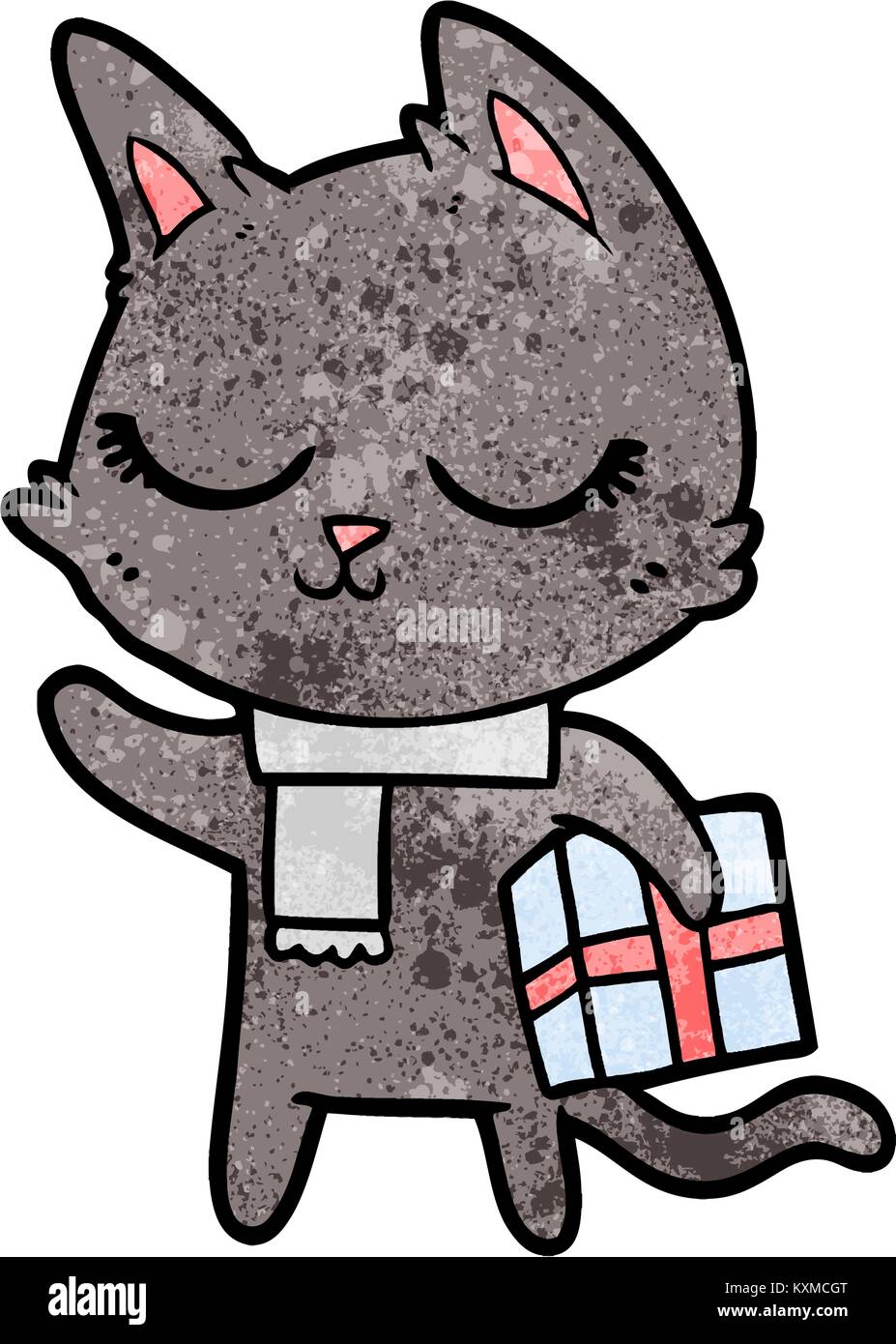 calm cartoon cat Stock Vector Image & Art - Alamy
