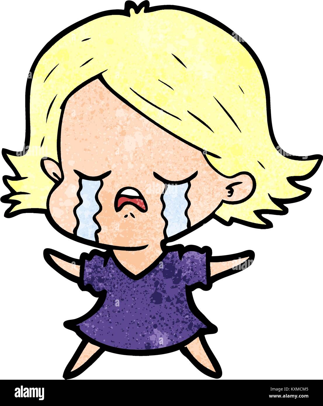 cartoon girl crying Stock Vector Image & Art - Alamy