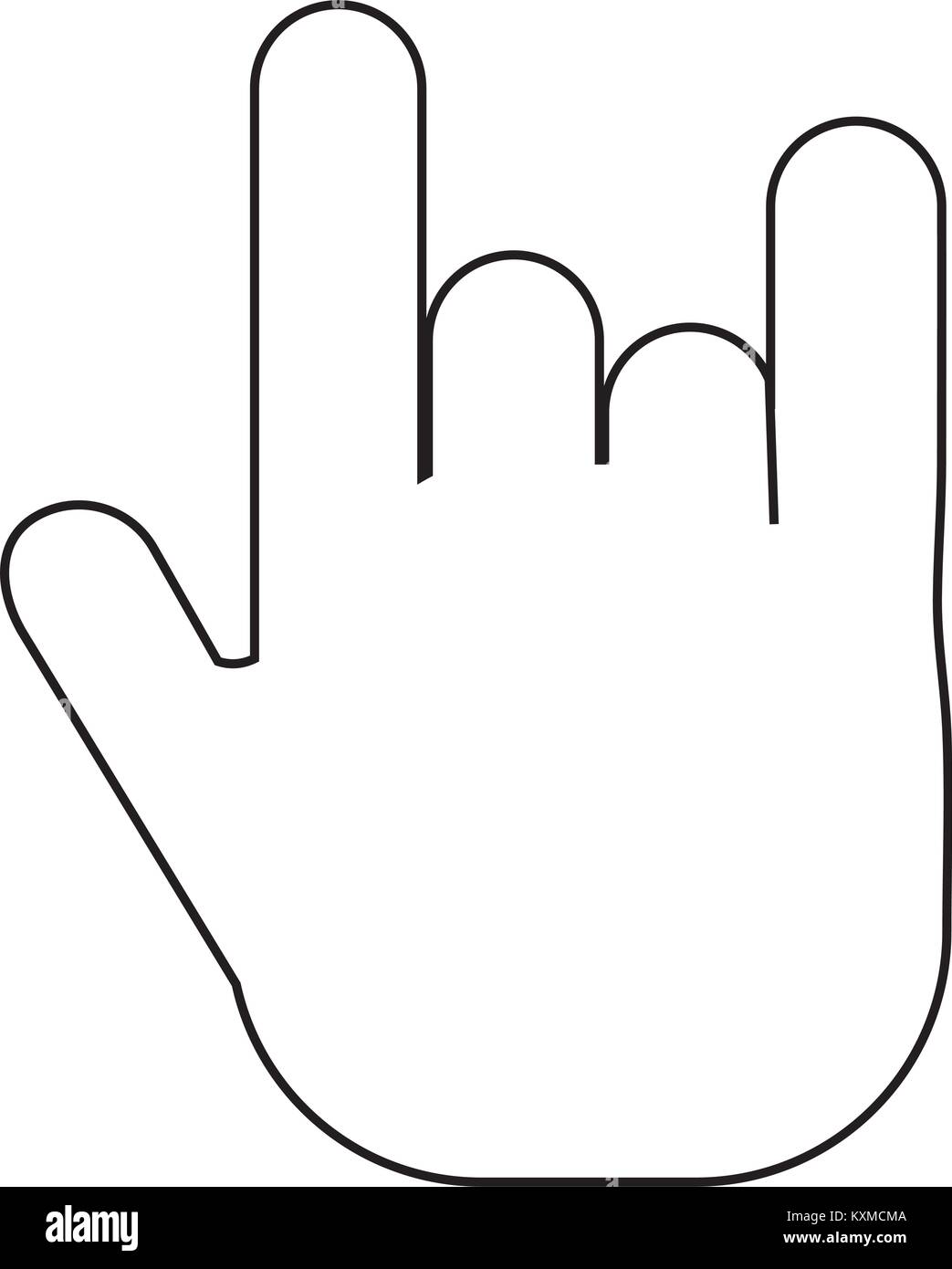 Rock Hand Symbol Stock Vector Image & Art - Alamy