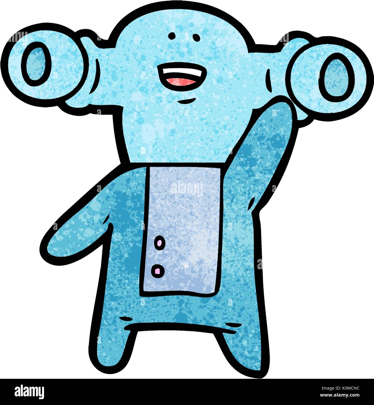 friendly cartoon alien waving Stock Vector Image & Art - Alamy