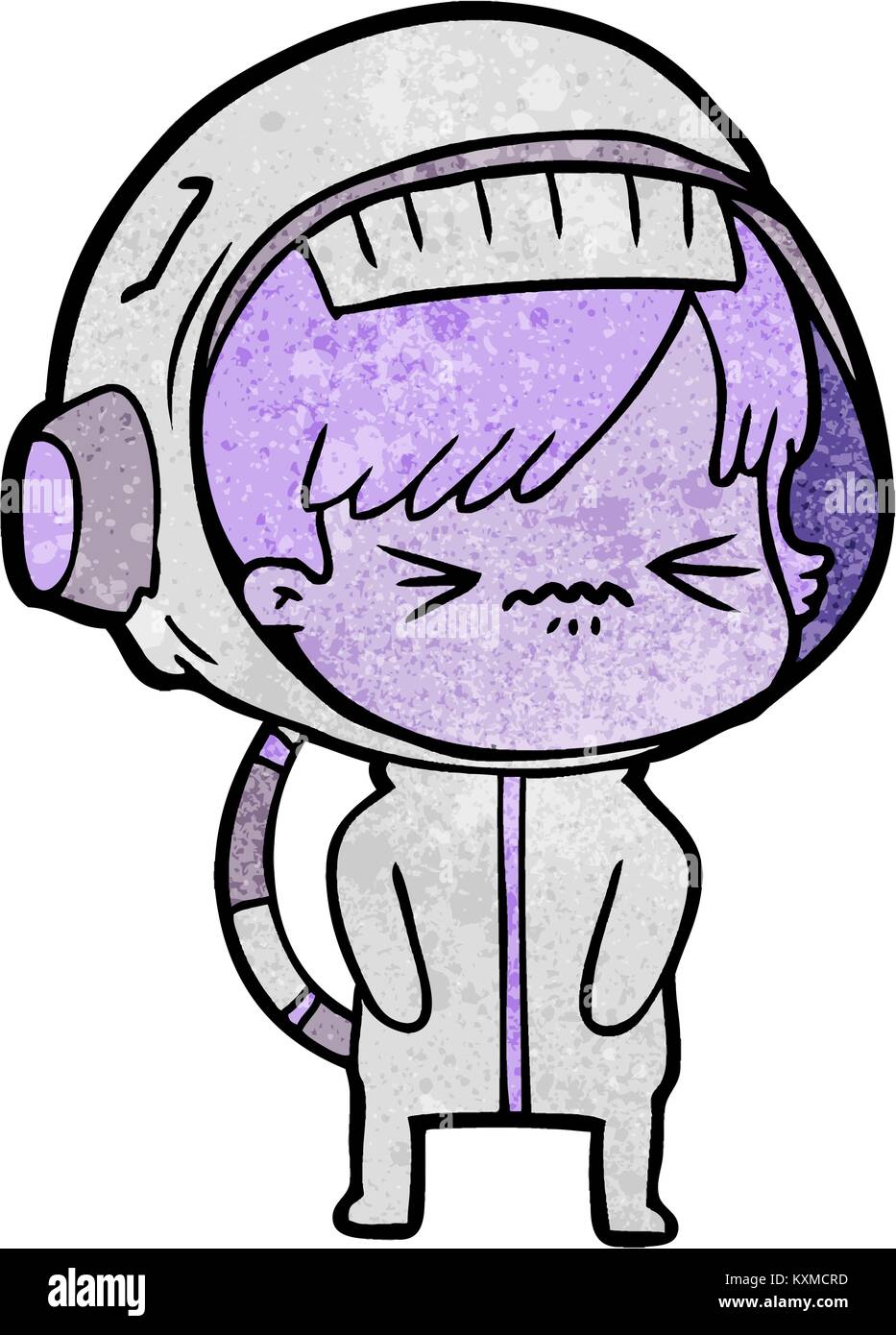 angry cartoon space girl Stock Vector Image & Art - Alamy