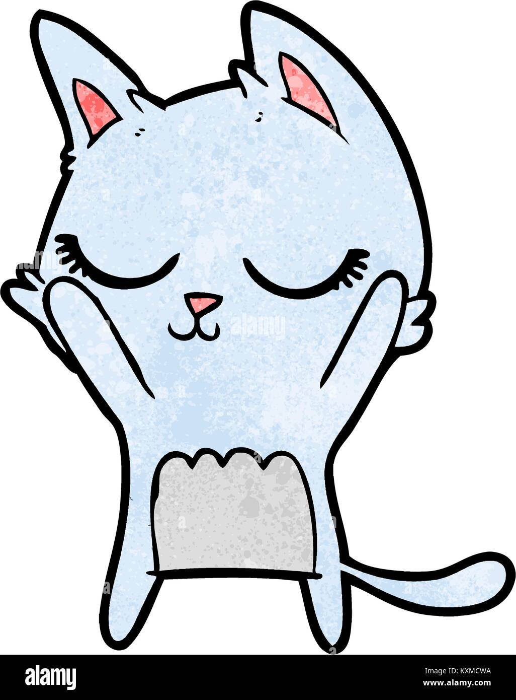 calm cartoon cat Stock Vector Image & Art - Alamy