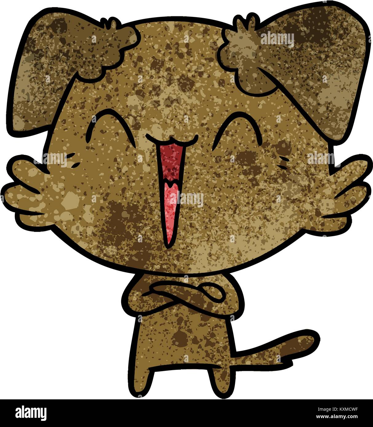 happy little dog cartoon Stock Vector Image & Art - Alamy