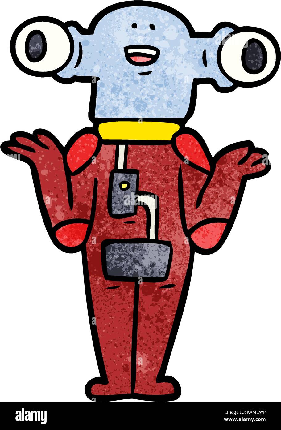 friendly cartoon alien shrugging Stock Vector Image & Art - Alamy