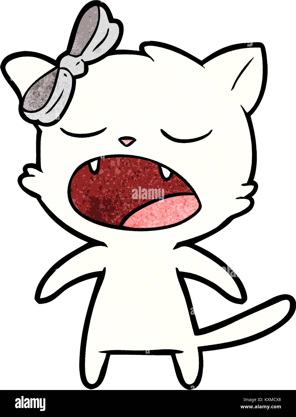 cartoon meowing cat Stock Vector Image & Art - Alamy