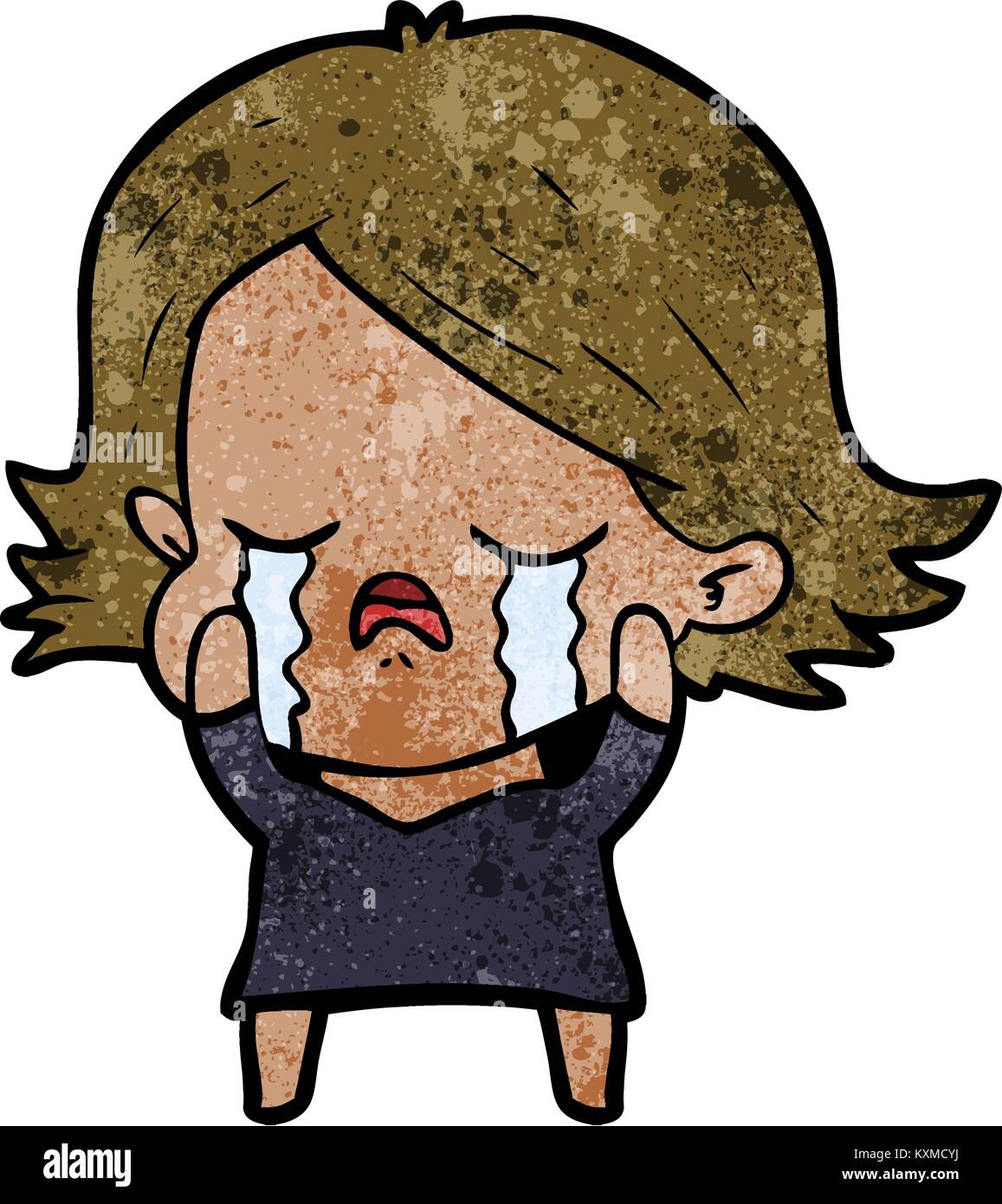 cartoon girl crying Stock Vector Image & Art - Alamy