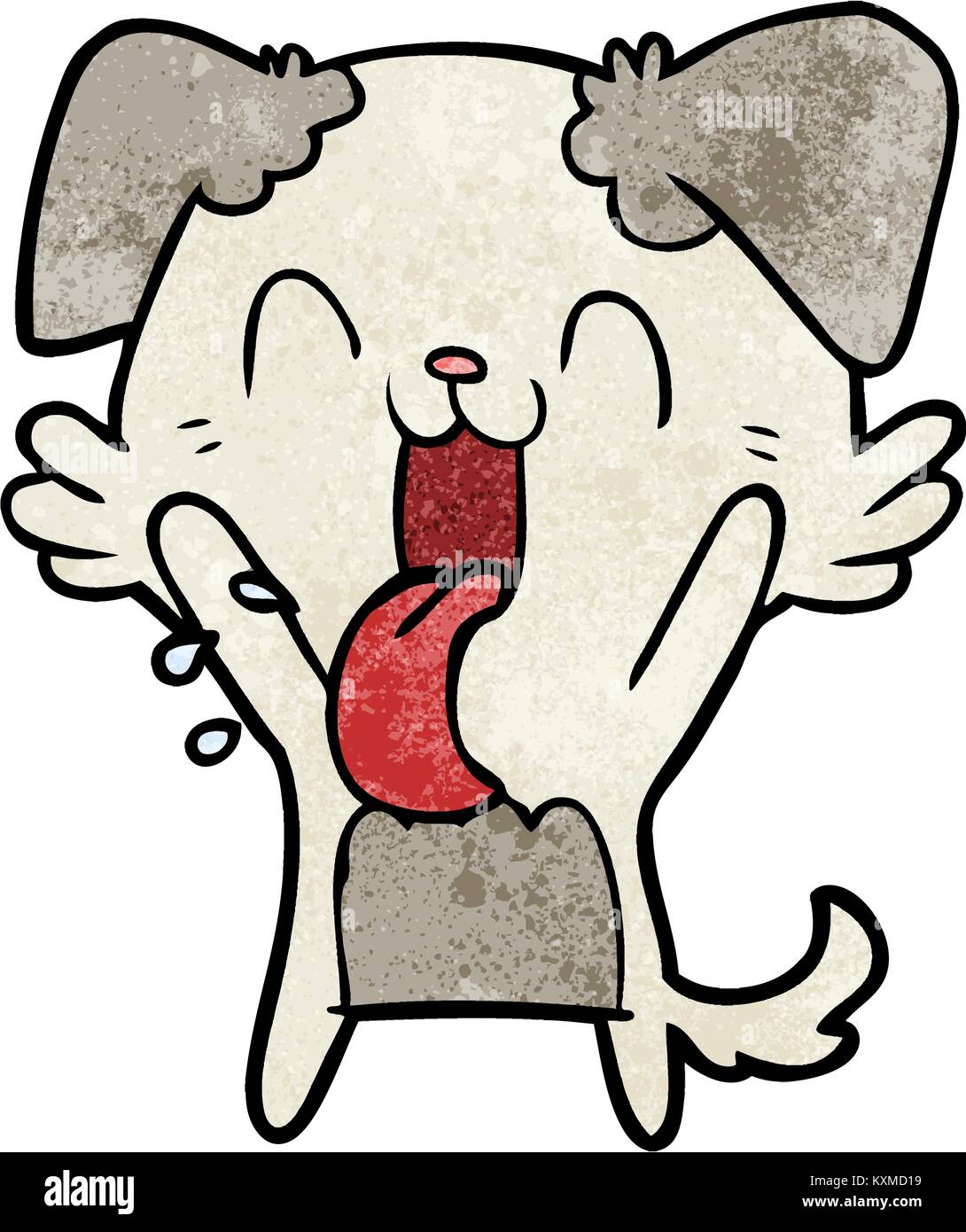 cartoon panting dog waving Stock Vector Image & Art - Alamy