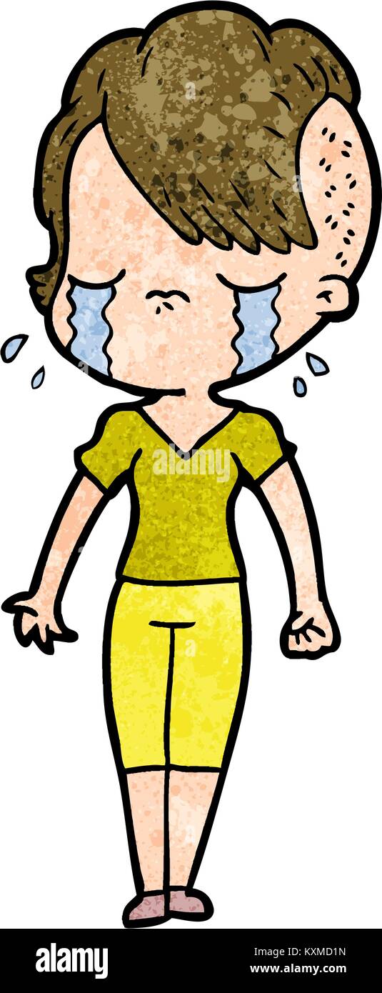 cartoon crying girl Stock Vector Image & Art - Alamy