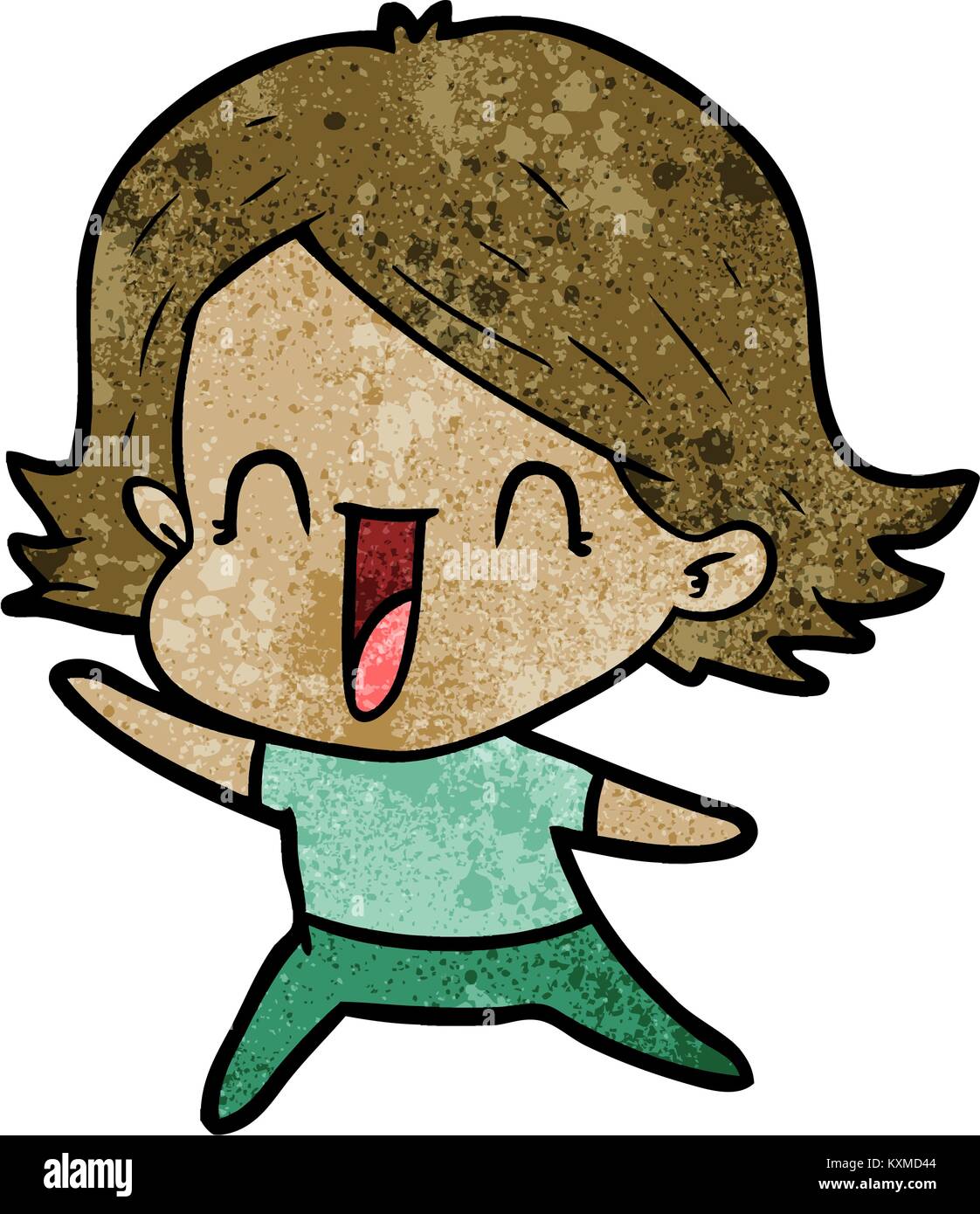 cartoon happy woman Stock Vector Image & Art - Alamy