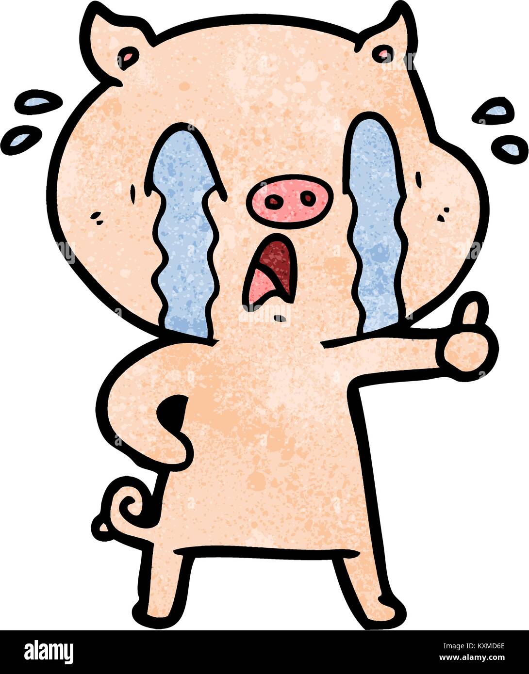 crying pig cartoon Stock Vector Image & Art - Alamy