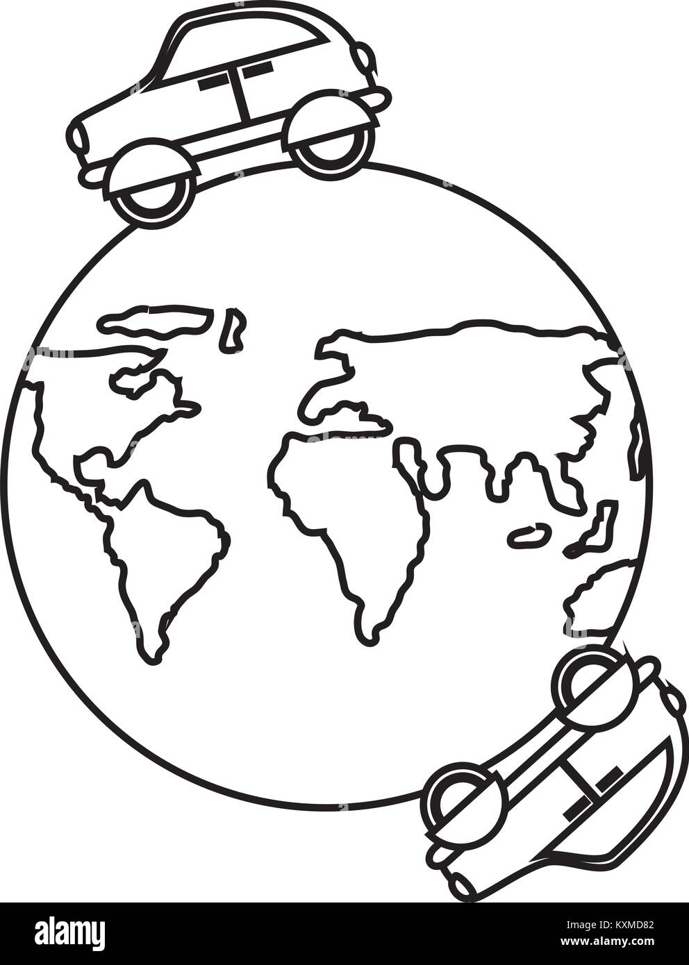 cars on earth planet icon Stock Vector Image & Art - Alamy