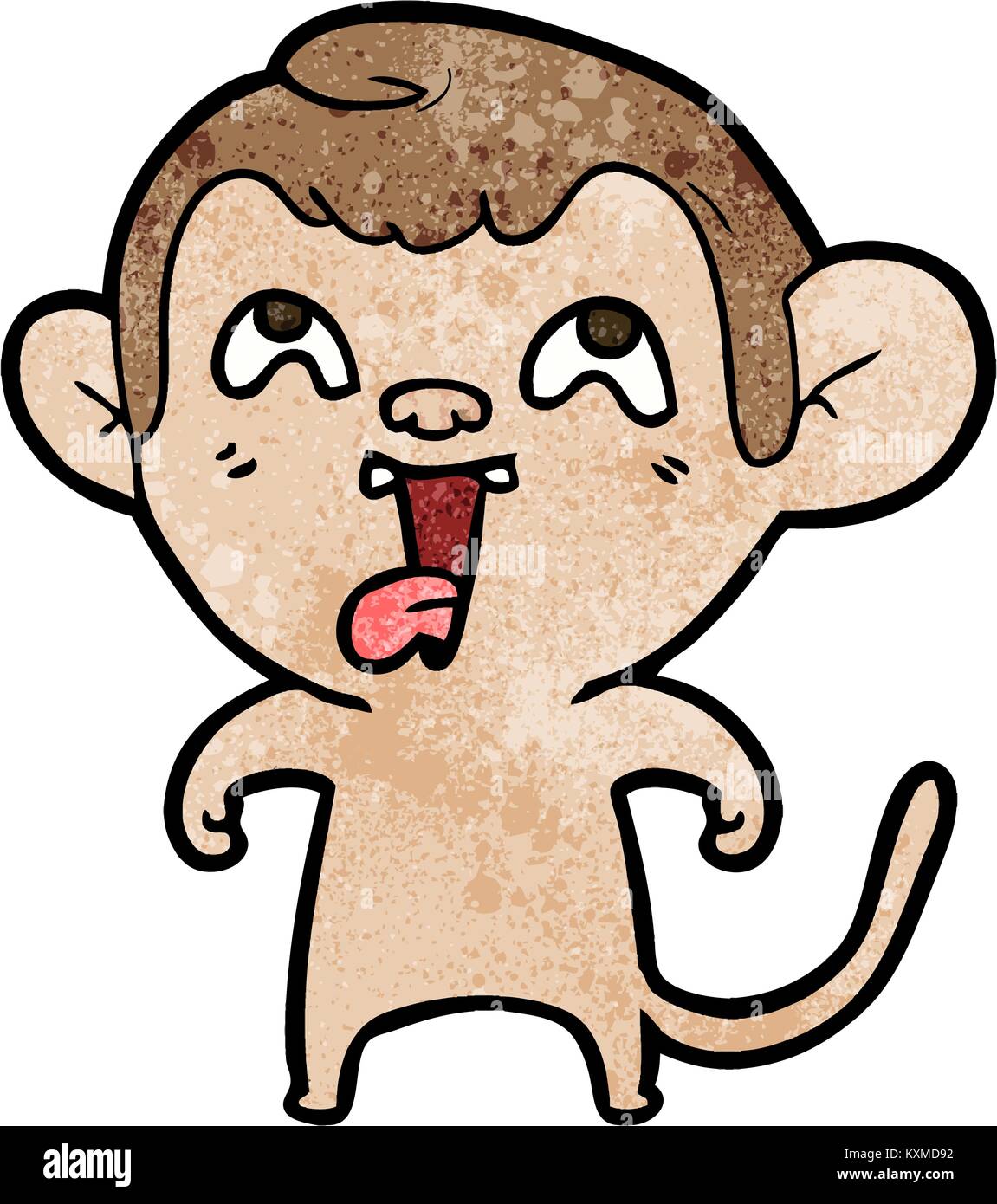crazy cartoon monkey Stock Vector Image & Art - Alamy