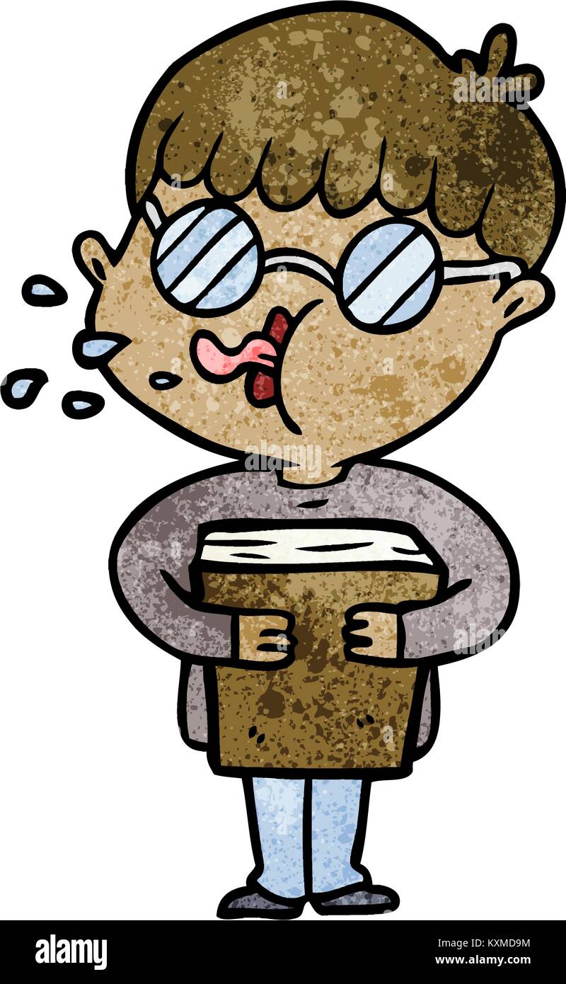 cartoon boy wearing spectacles Stock Vector Image & Art - Alamy