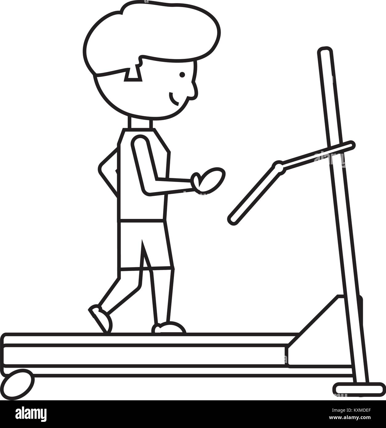 man on a treadmill Stock Vector Image & Art - Alamy