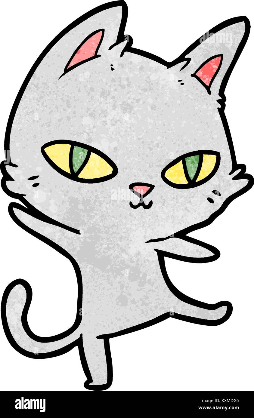 cartoon cat staring Stock Vector Image & Art - Alamy