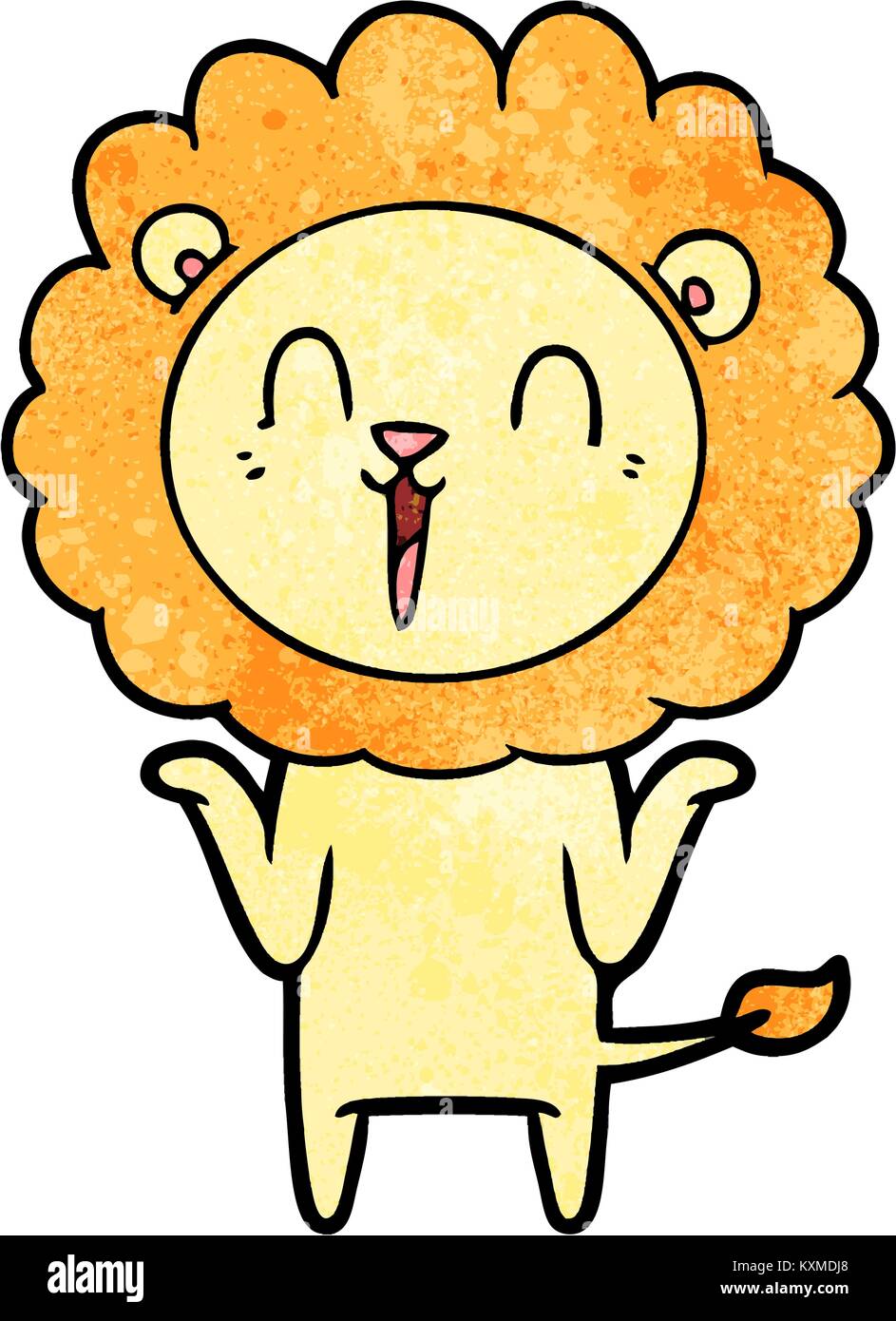 laughing lion cartoon shrugging shoulders Stock Vector Image & Art - Alamy