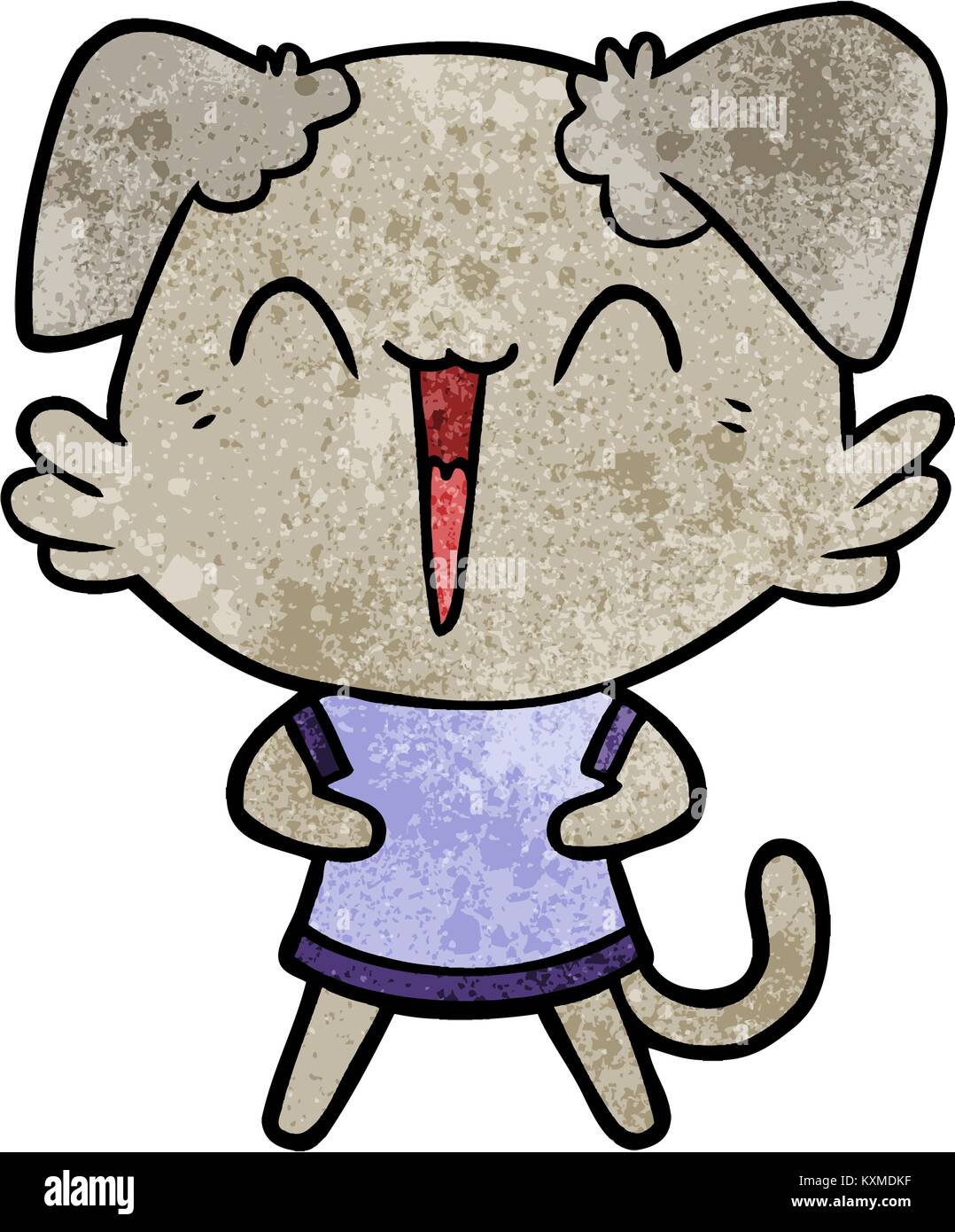 happy little dog cartoon Stock Vector Image & Art - Alamy