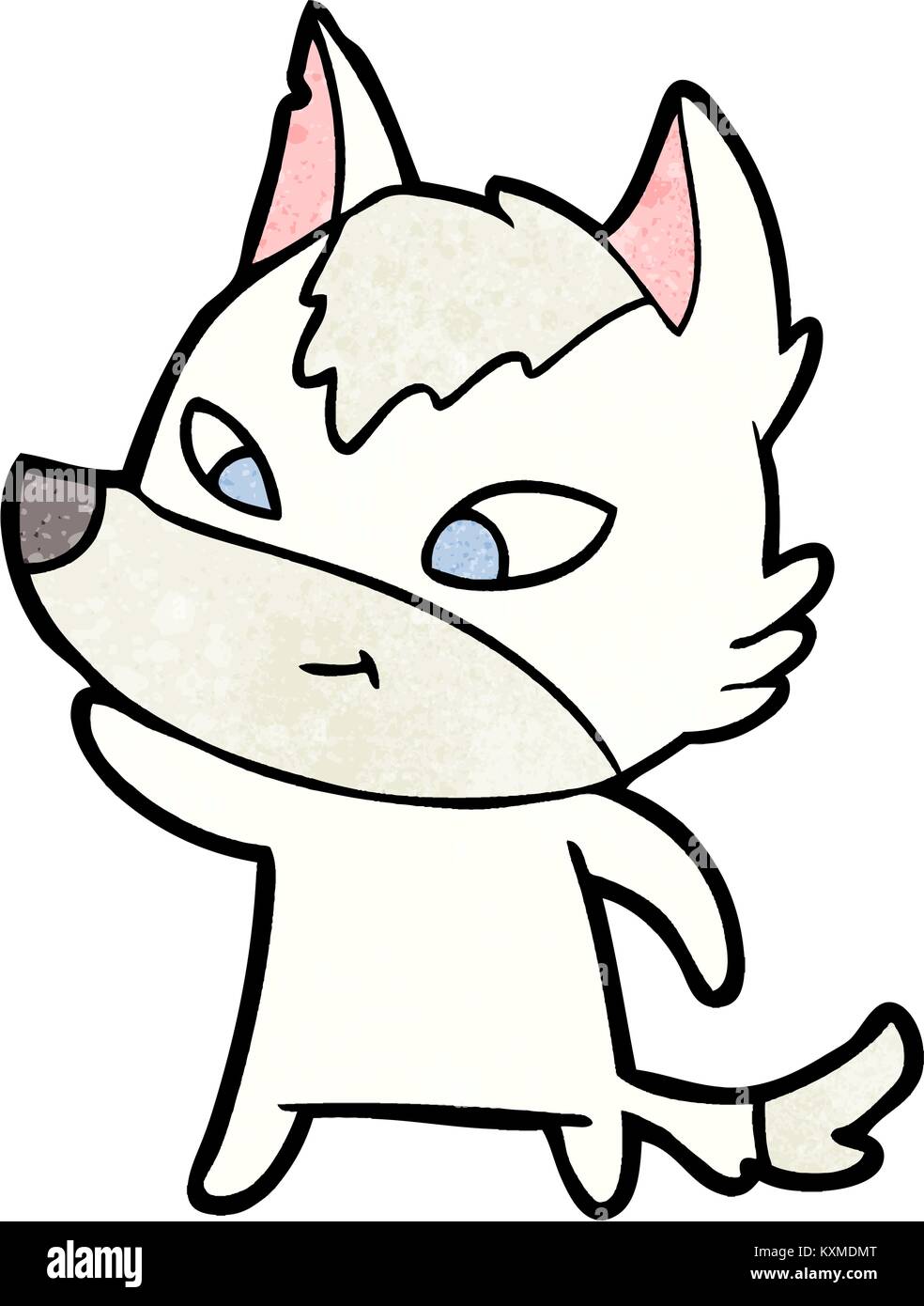 friendly cartoon wolf Stock Vector Image & Art - Alamy