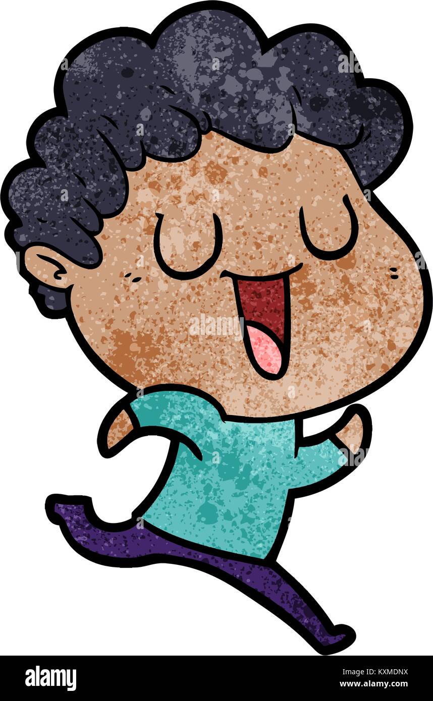 laughing cartoon man running Stock Vector Image & Art - Alamy