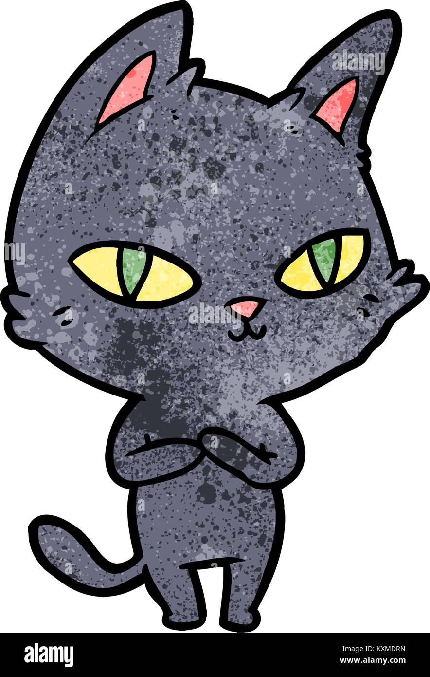 cartoon cat staring Stock Vector Image & Art - Alamy