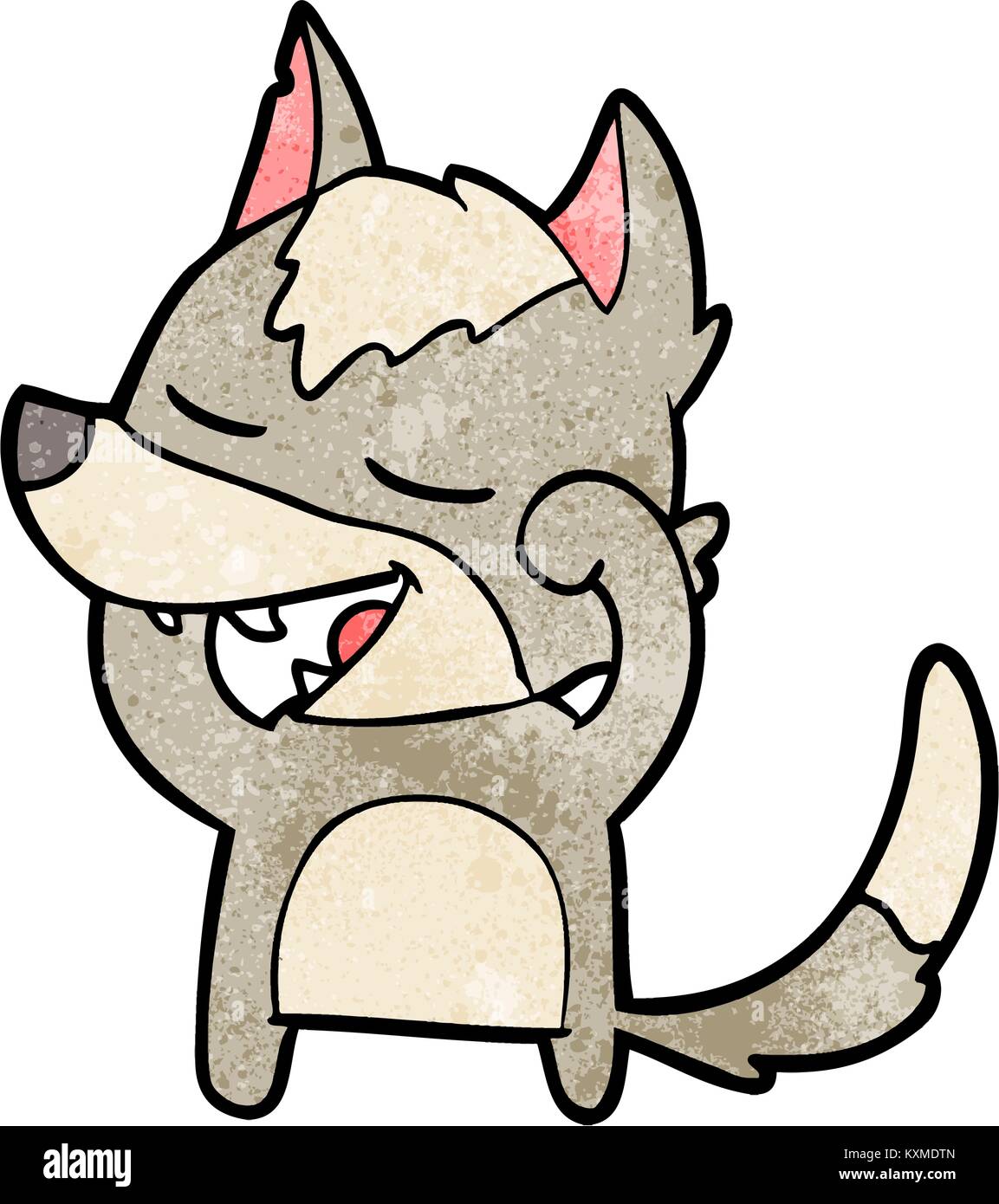 cartoon wolf laughing Stock Vector Image & Art - Alamy