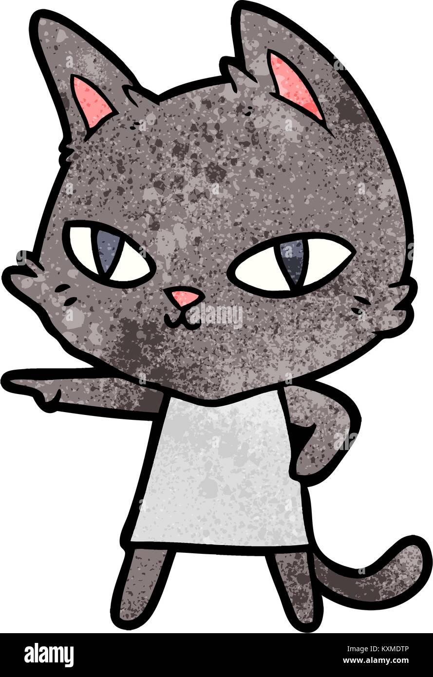 cartoon cat staring Stock Vector Image & Art - Alamy