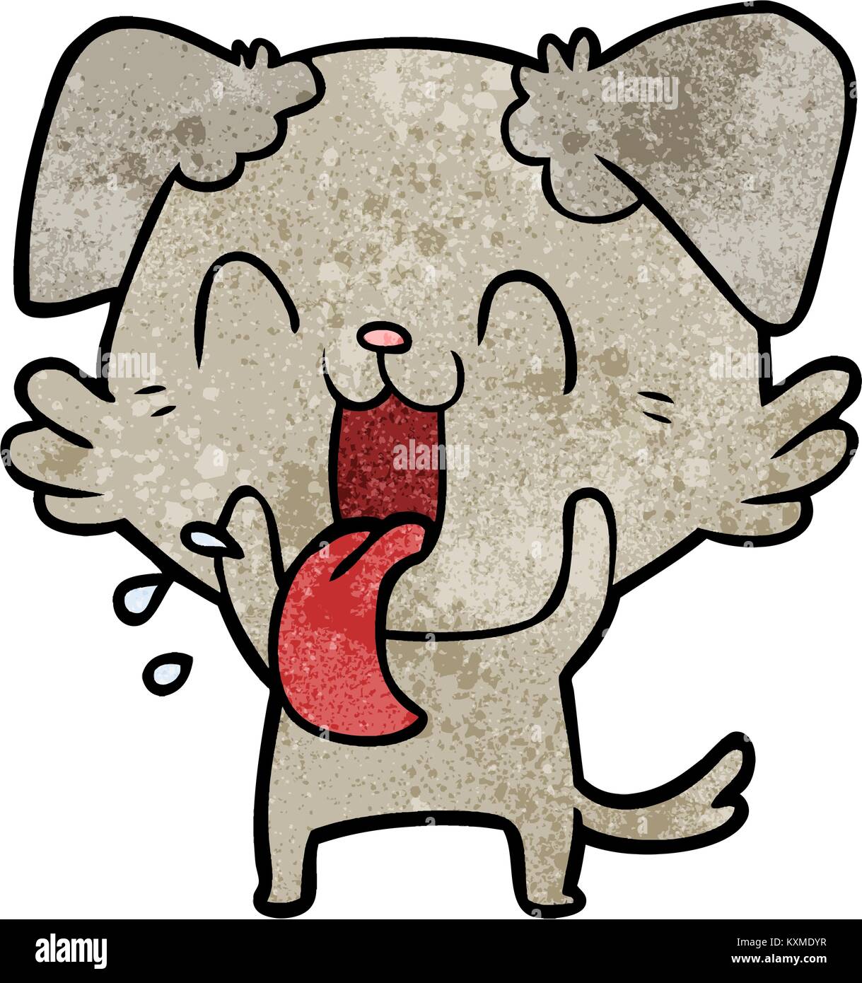 cartoon panting dog Stock Vector Image & Art - Alamy