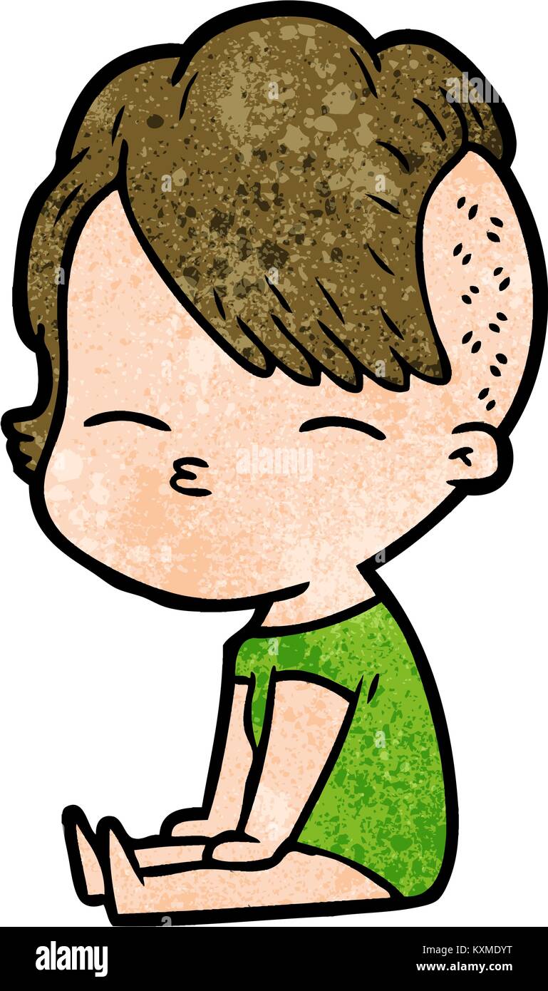 cartoon squinting girl Stock Vector Image & Art - Alamy