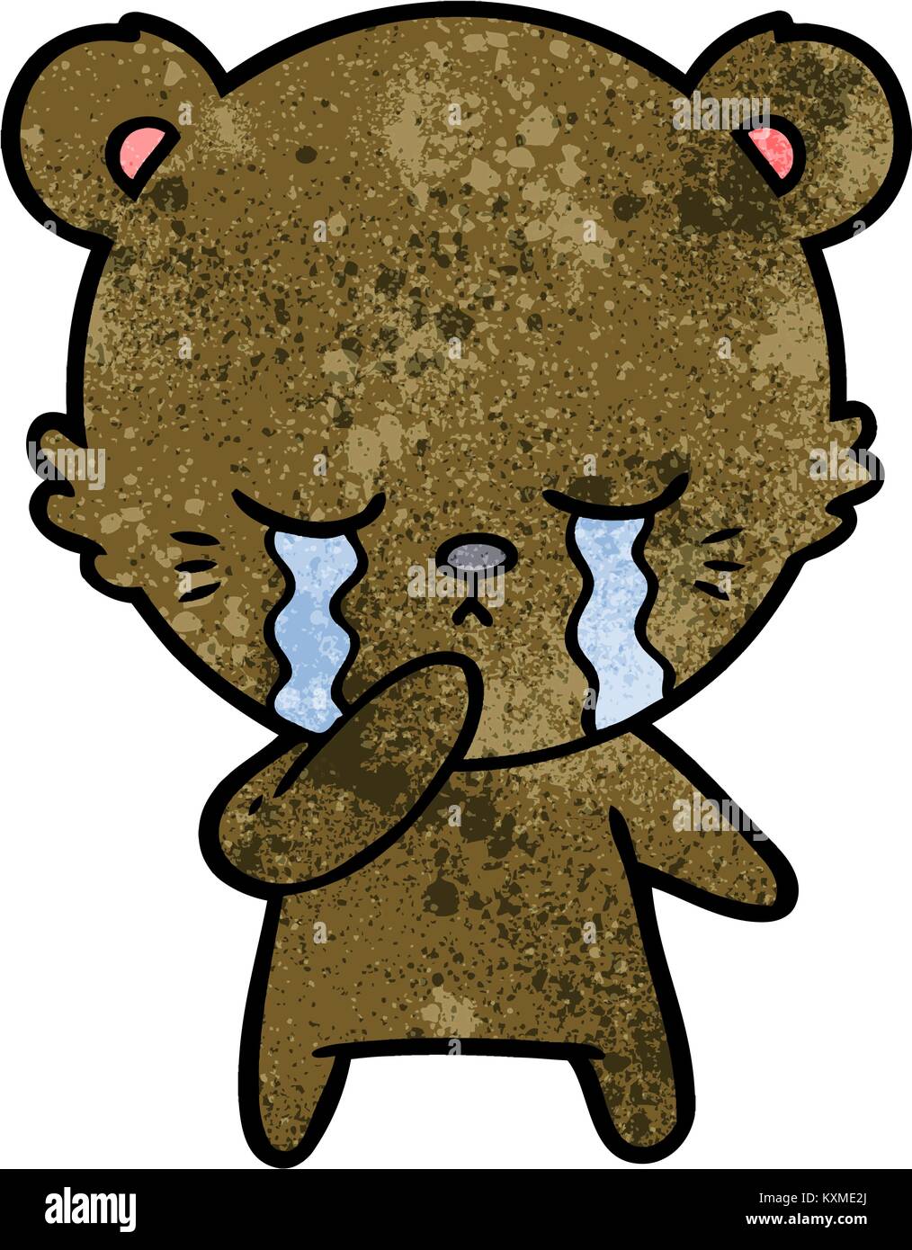crying cartoon bear Stock Vector Image & Art - Alamy