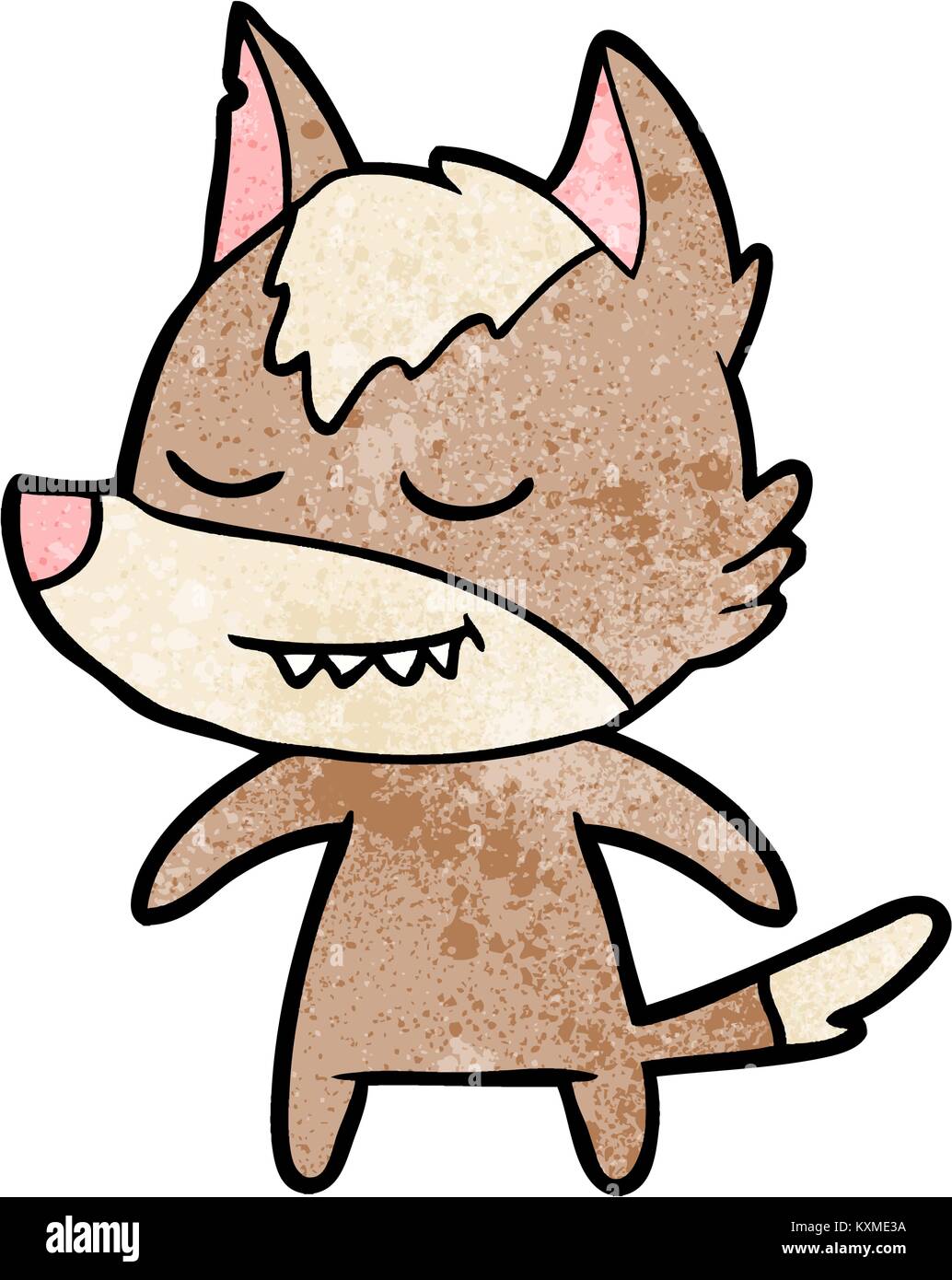 friendly cartoon wolf Stock Vector Image & Art - Alamy