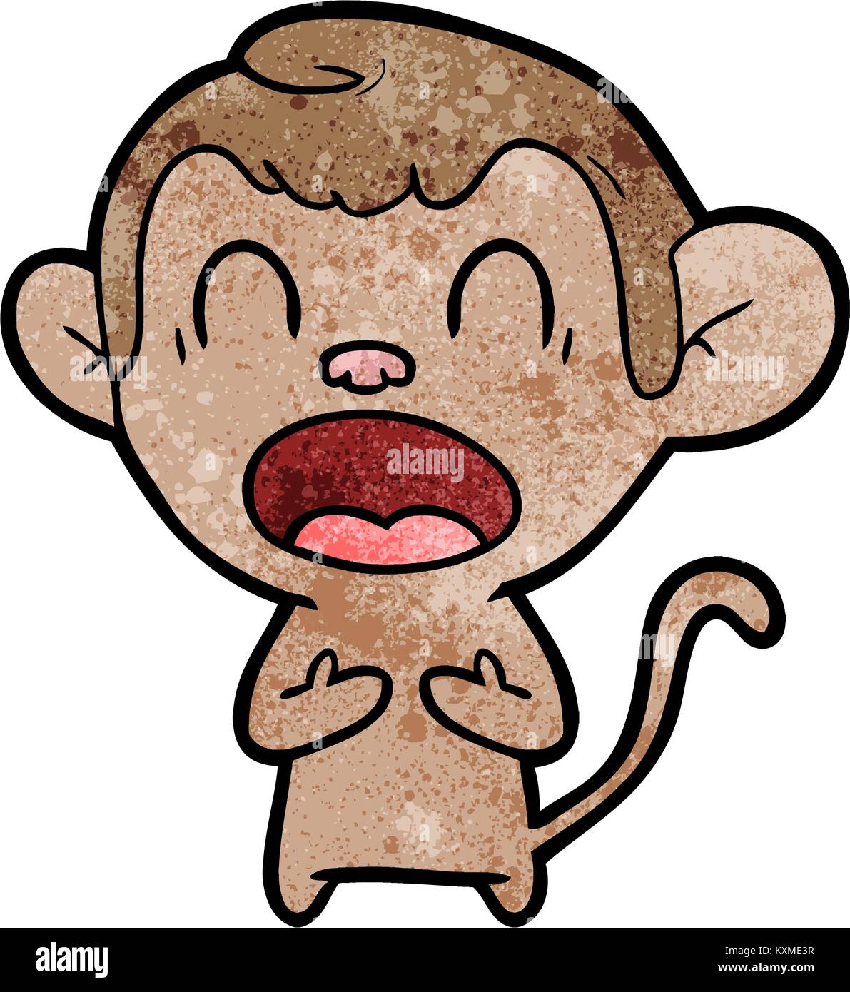 shouting cartoon monkey Stock Vector Image & Art - Alamy
