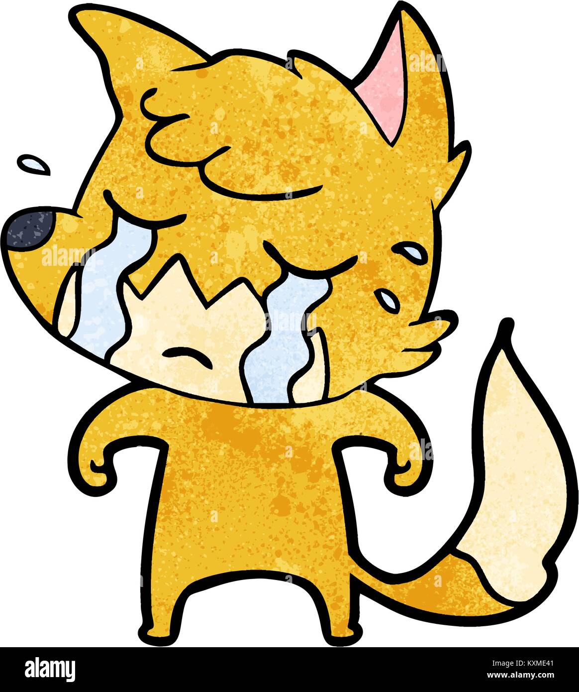 crying fox cartoon Stock Vector Image & Art - Alamy