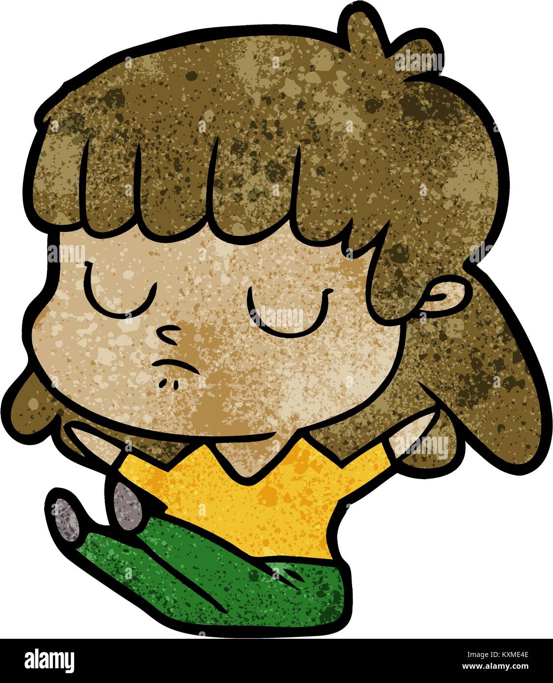 cartoon indifferent woman sitting Stock Vector Image & Art - Alamy