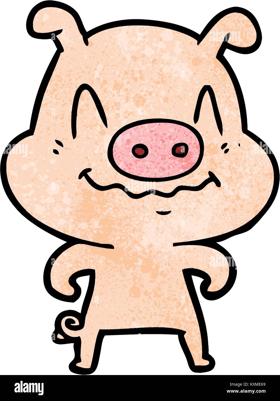 nervous cartoon pig Stock Vector Image & Art - Alamy