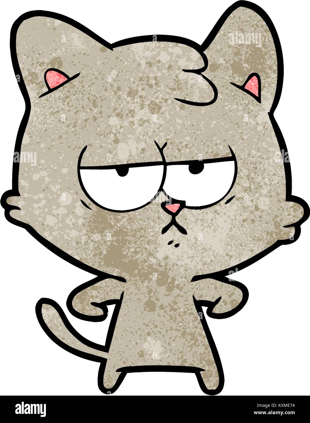 bored cartoon cat Stock Vector Image & Art - Alamy