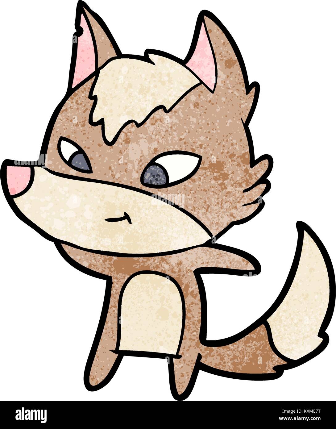 friendly cartoon wolf Stock Vector Image & Art - Alamy