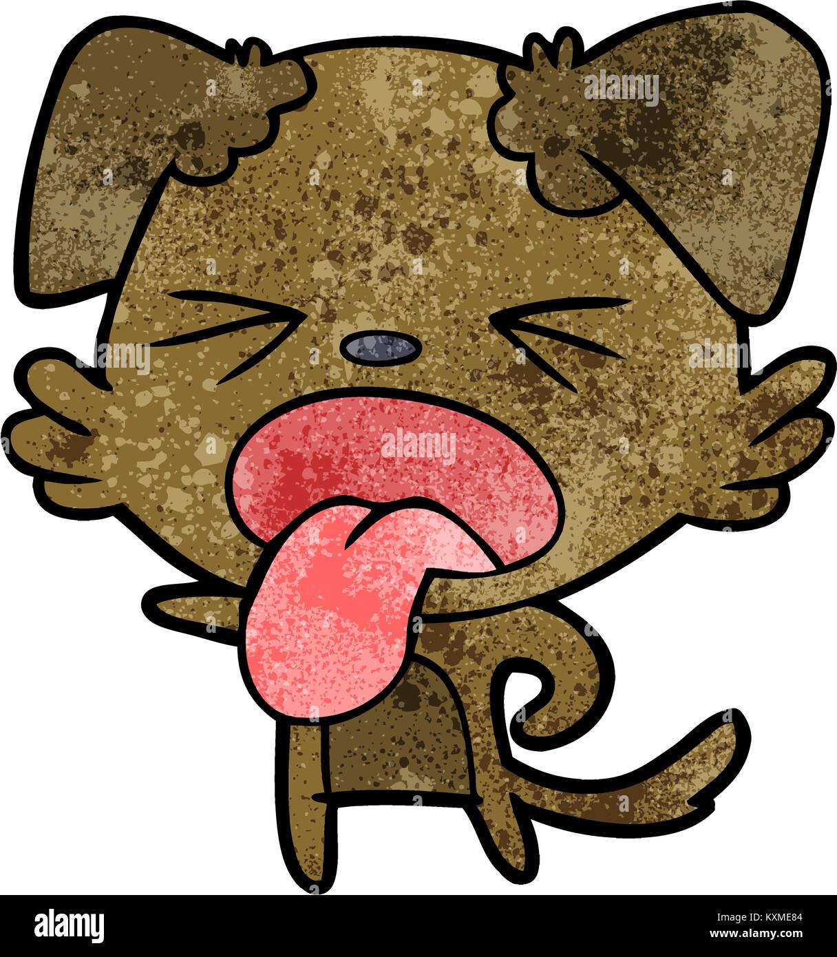 cartoon disgusted dog Stock Vector Image & Art - Alamy