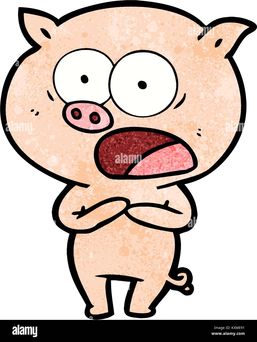 cartoon pig shouting Stock Vector Image & Art - Alamy