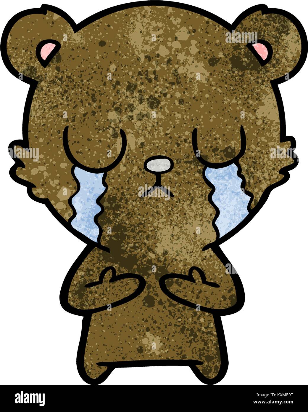 crying cartoon bear Stock Vector Image & Art - Alamy