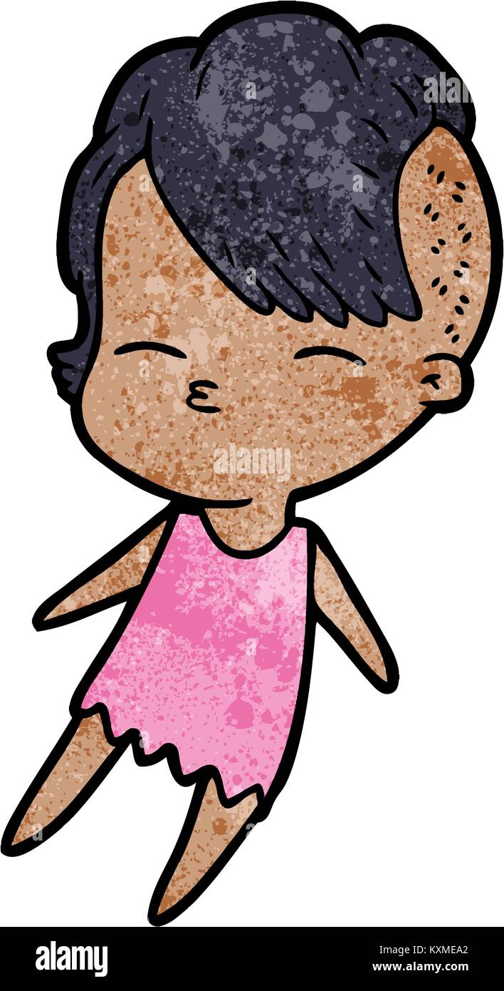 cartoon squinting girl Stock Vector Image & Art - Alamy