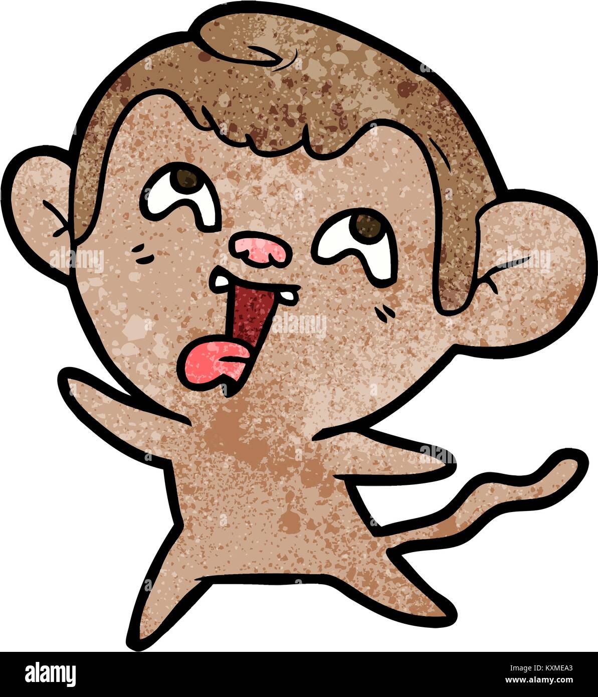 crazy cartoon monkey Stock Vector Image & Art - Alamy