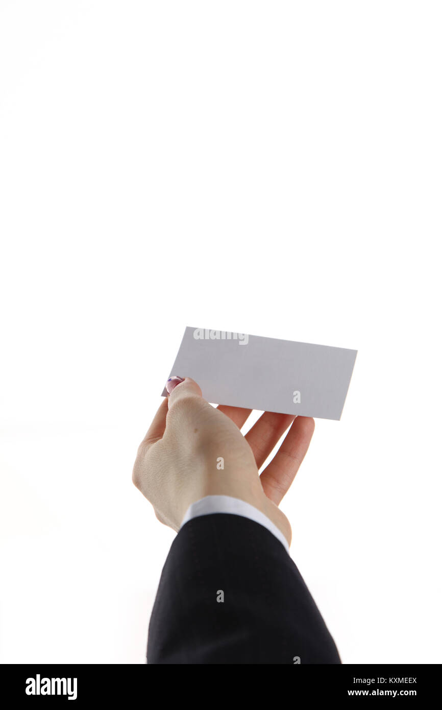 Hand holding business card hi-res stock photography and images - Alamy
