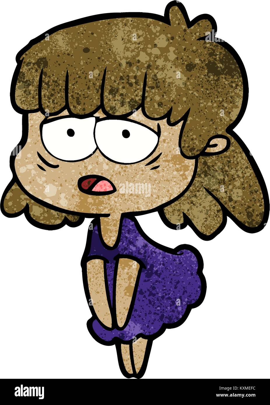 cartoon tired woman Stock Vector Image & Art - Alamy