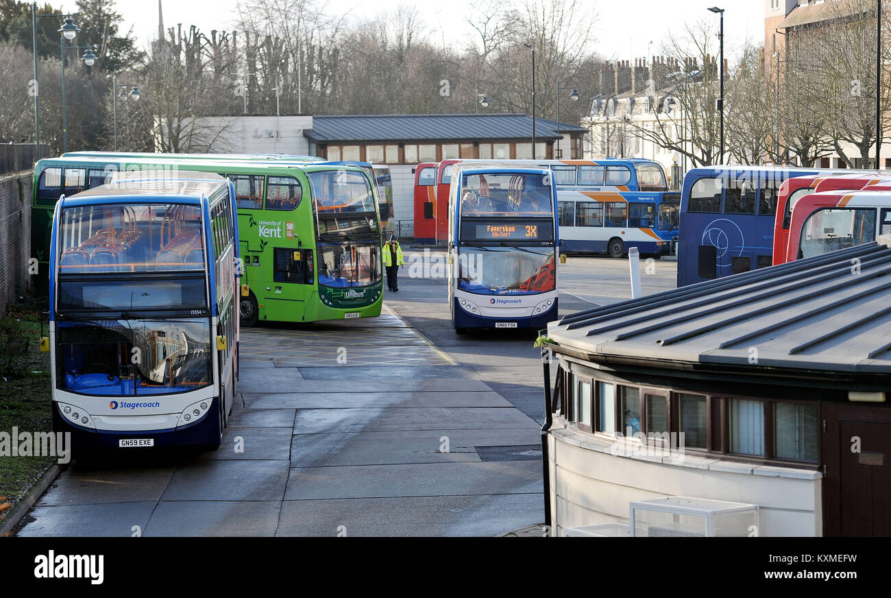 Stock picture of Canterbury bus sation in Canterbury, Kent Stock Photo ...