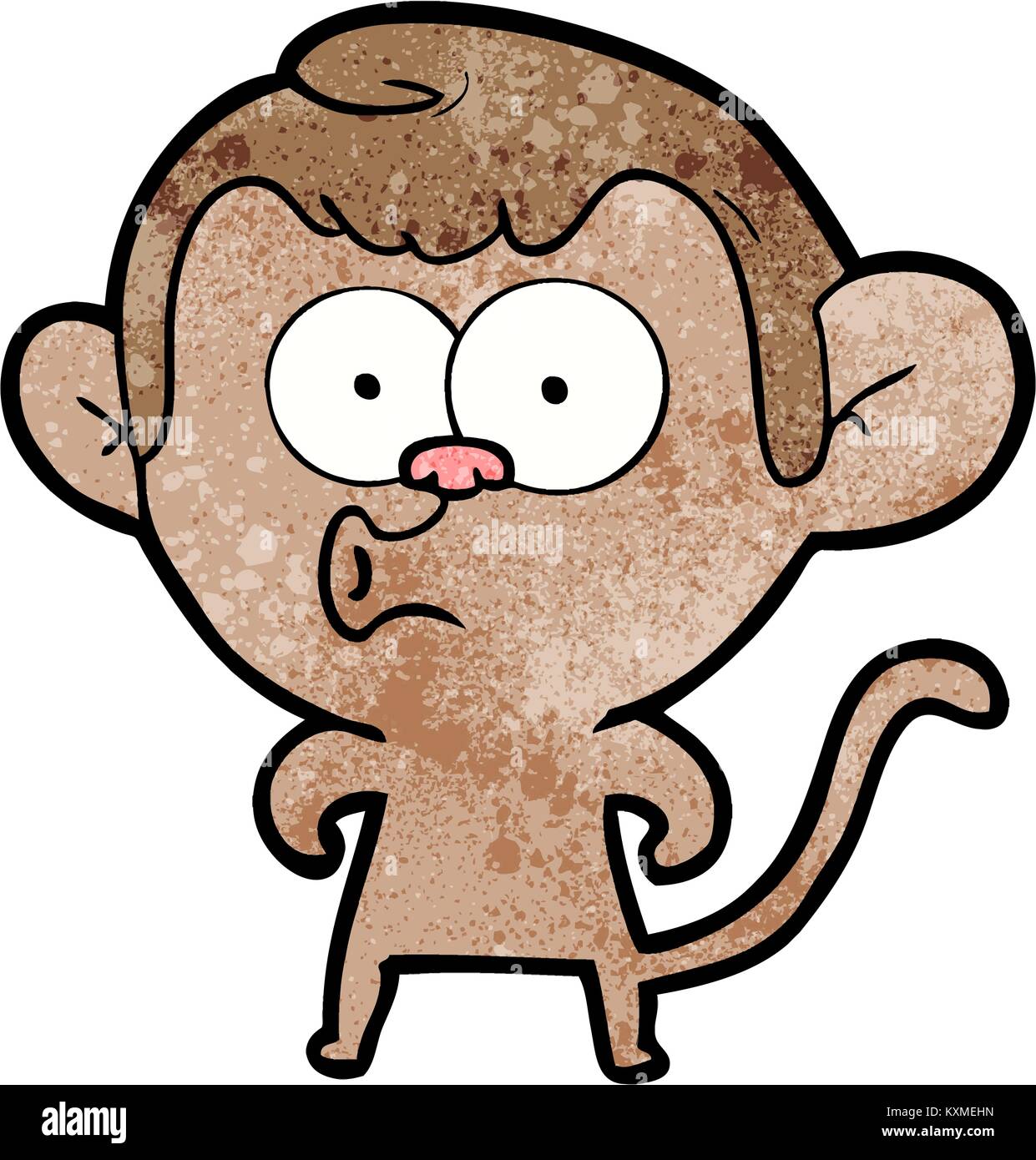 cartoon hooting monkey Stock Vector Image & Art - Alamy